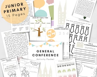 General Conference Activity Packet for Junior Primary - Etsy