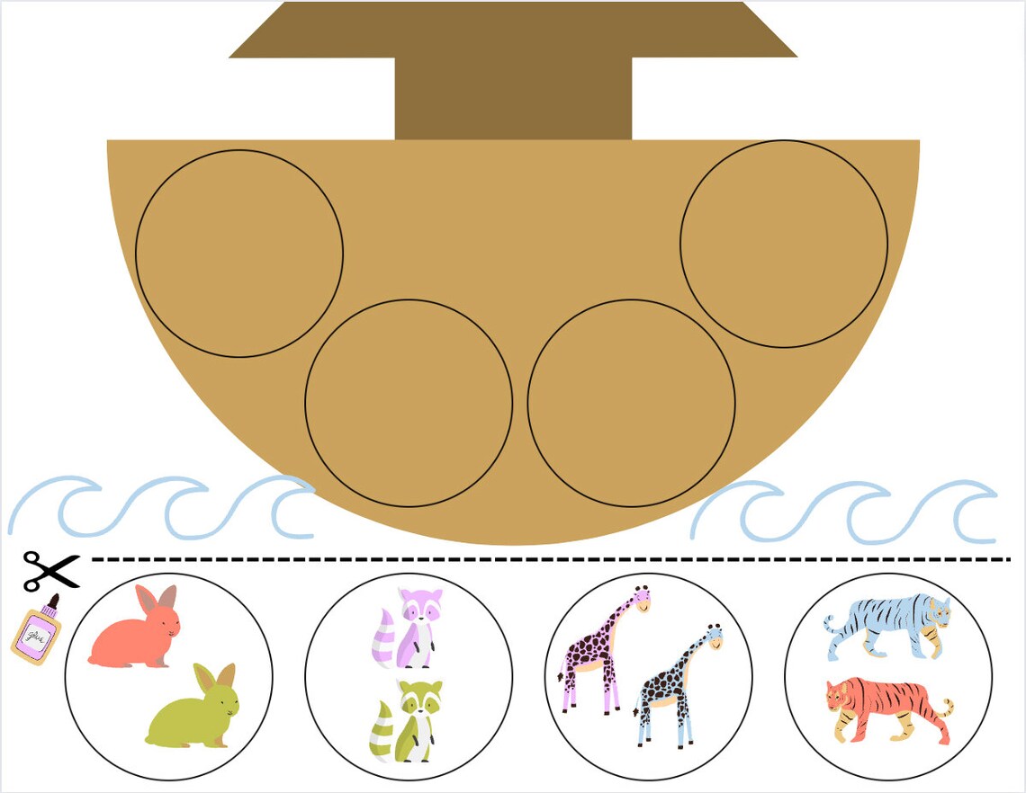 Noah's Ark Printable Bible Study Kids, Noahs Ark Craft, Sunday School ...