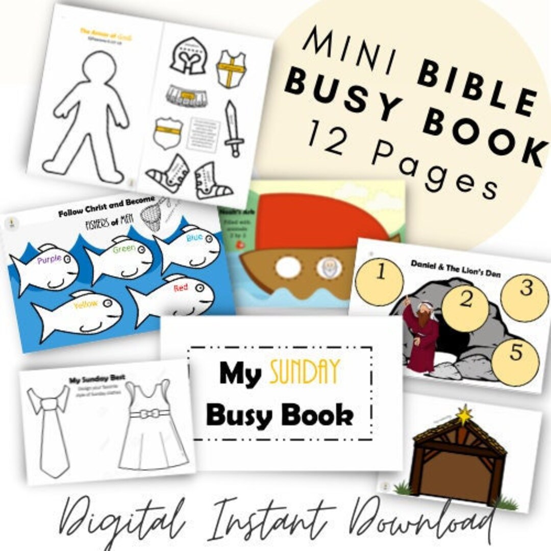Bible Busy Book, Church Busy Book, Sunday School Lessons, Bible ...