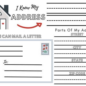 Address Kids Activity, Address Practice, Homeschool Printable ...
