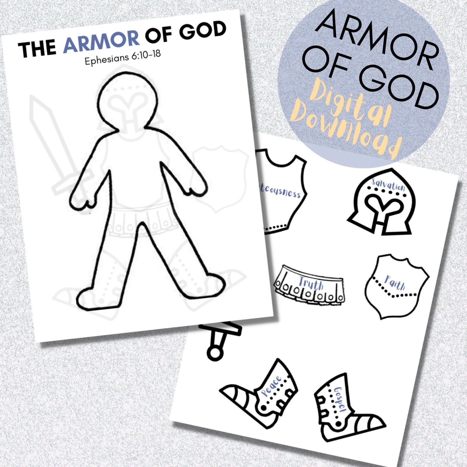 Armor of God Printable Bible Study Kids, Armor of God Craft, Sunday ...