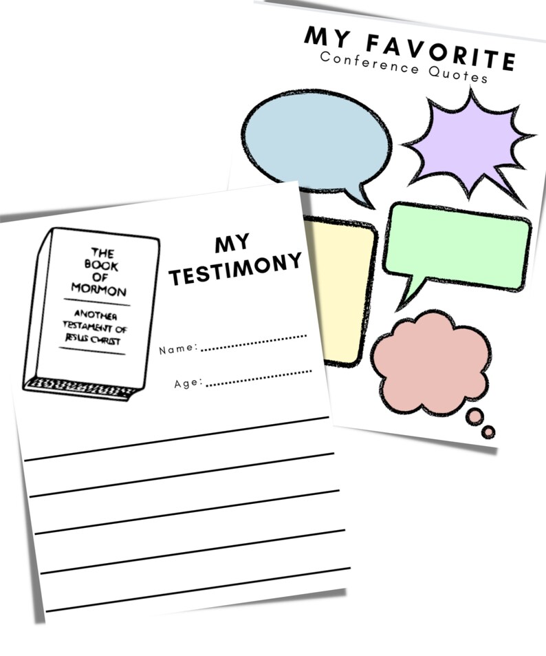 General Conference Packet for Kids Primary, 2025 General Conference ...