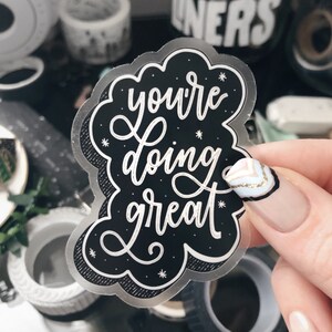 You're Doing Great Sticker Vinyl Sticker Weatherproof - Etsy