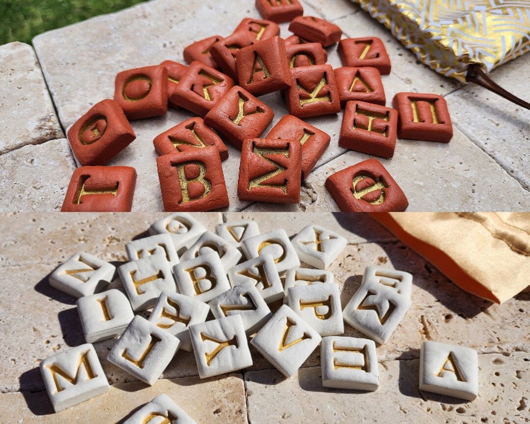 Greek Oracle Terracotta Tile Divination Set With Bag and Booklet - Etsy