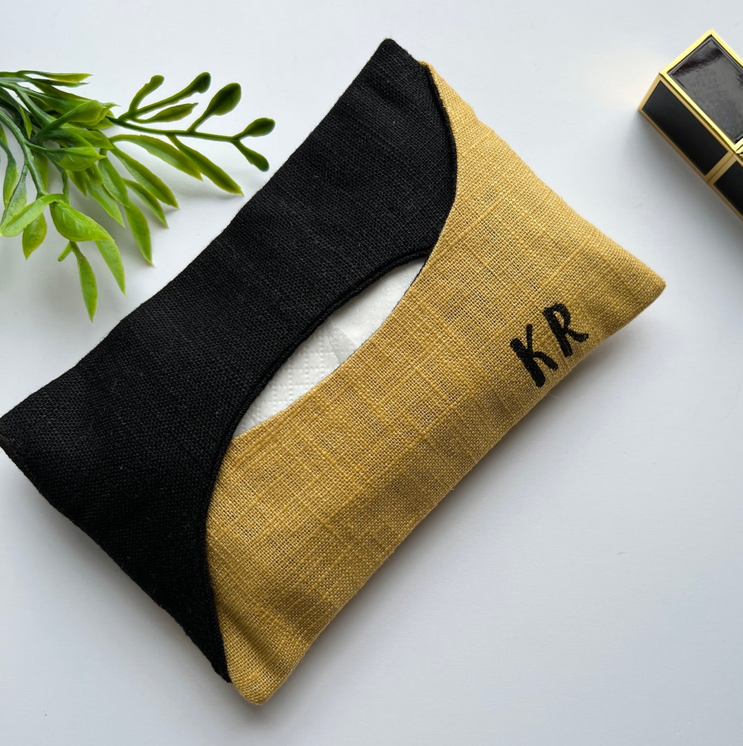 Personalise Tissue Holder, Pocket Tissue Cover, Linen Tissue Cover ...
