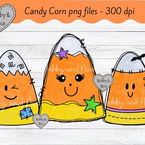 Watercolor Candy Corn Clipart, Halloween Clipart, Cute Digital Stamps ...