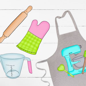 Baking Clipart Baking Clipart Set Cooking Tools Clipart - Etsy