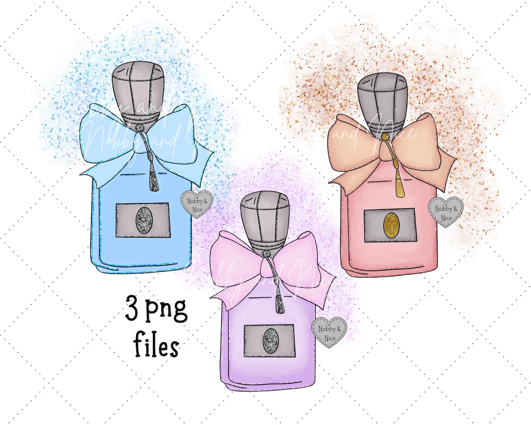 Watercolor Perfume Clipart, Fashion Clipart, Antique Perfume Bottle Png ...