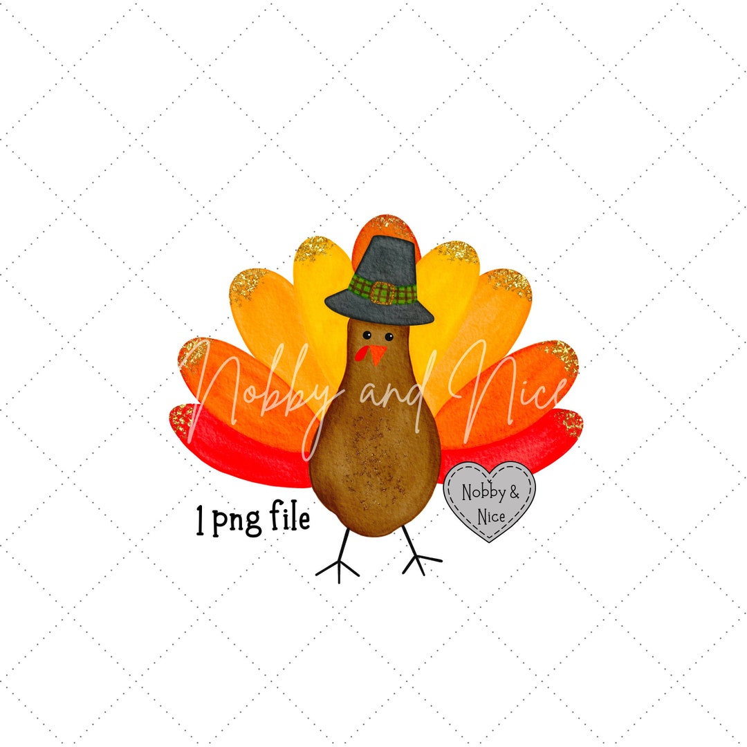 Watercolor Thanksgiving Turkey Clipart, Pilgrim Turkey Png, Fall ...