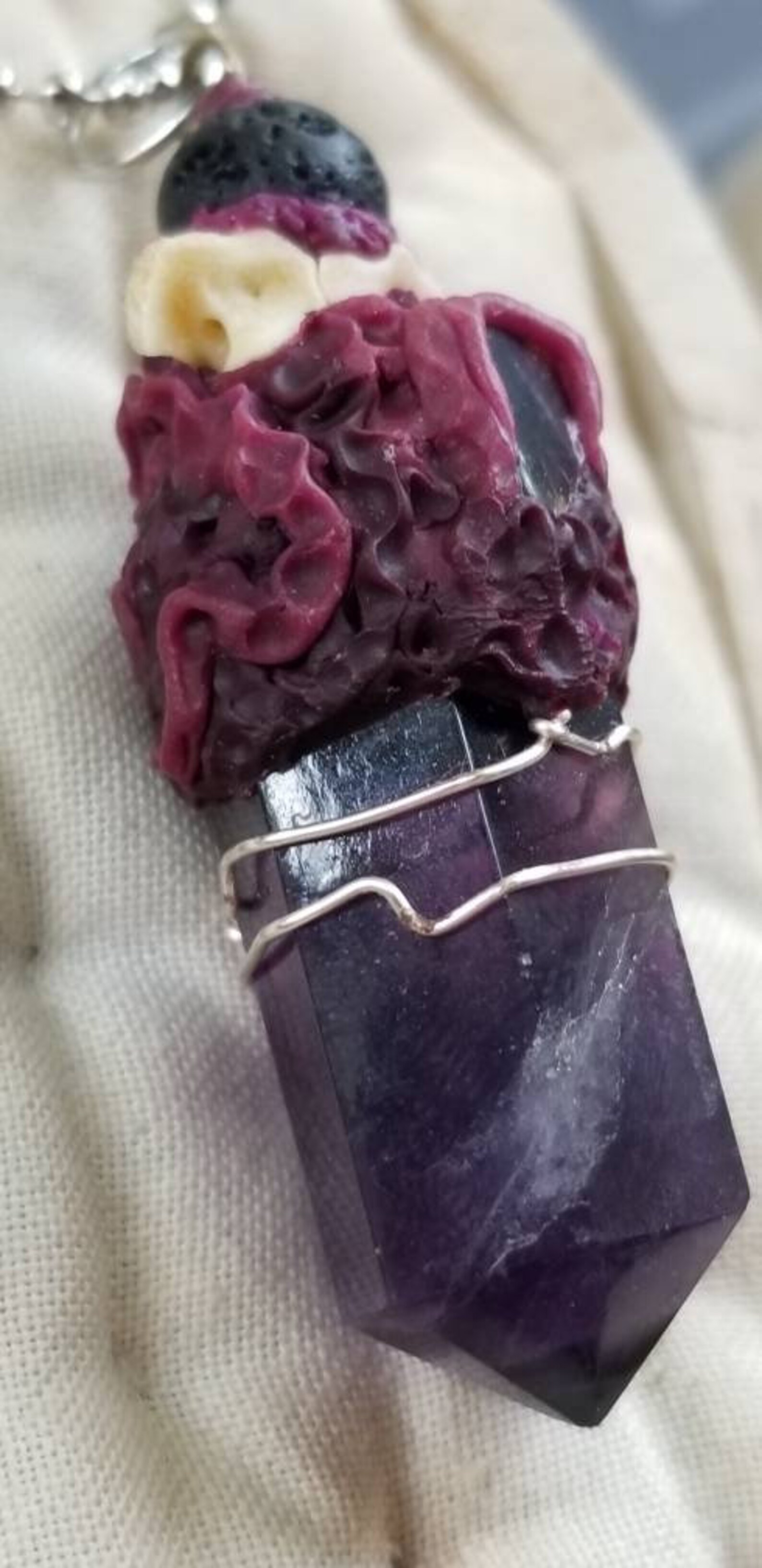 Necro Tribal Points with Bone and High Quality Crystal - Etsy UK