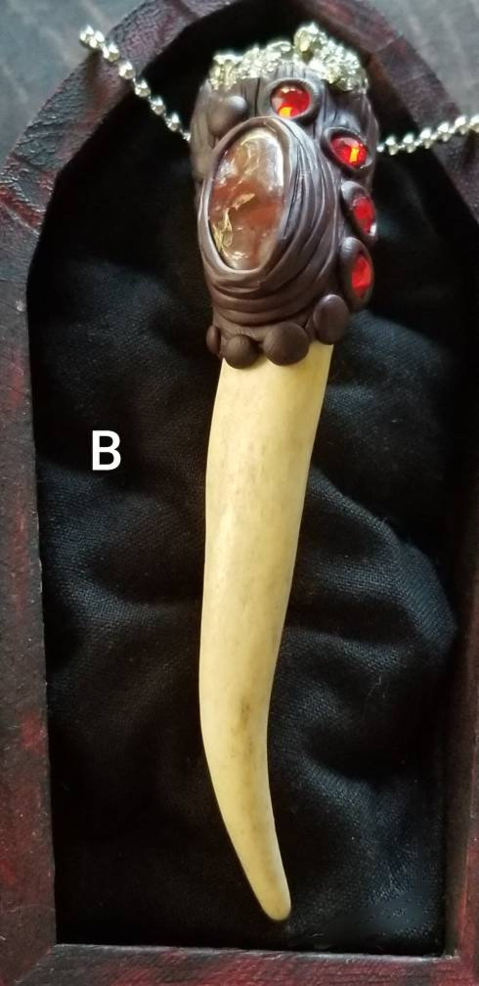 Eldritch Crystal Deer Antler Pendant | Etsy