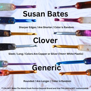 Resin Crochet Hooks | Drip Paint | Handcrafted Transparent Hooks With ...