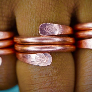 Personalized Copper Stamp Rings | Custom Engraved Rings | Pure Copper ...