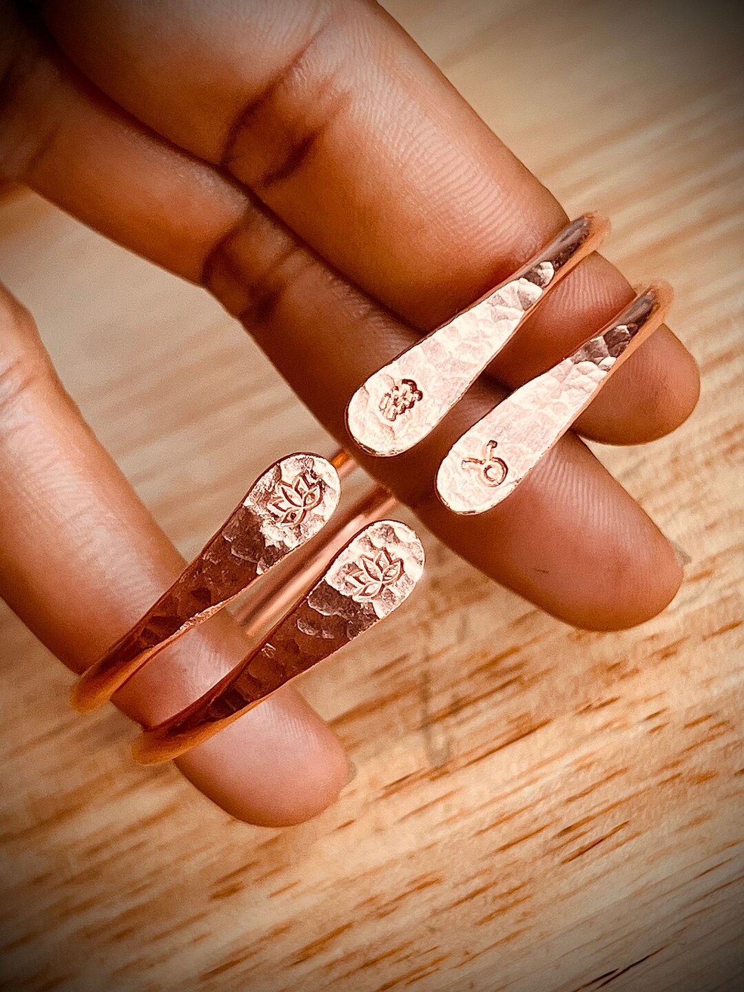 Thick Copper Bangle With Letter Number Symbol Engraving Bracelet ...