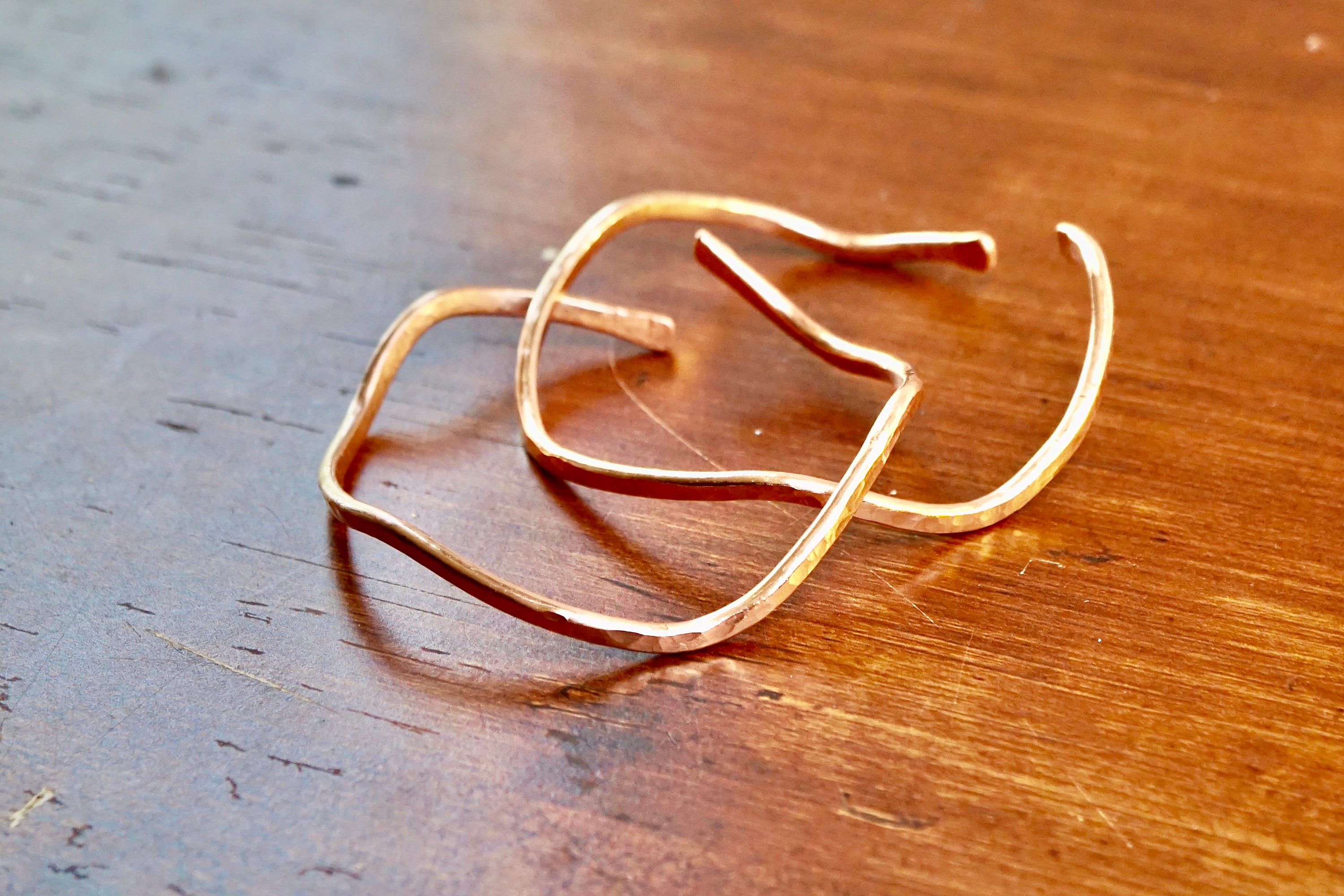 Thick Wave Copper Bangle Bracelet Arm Cuff | Etsy