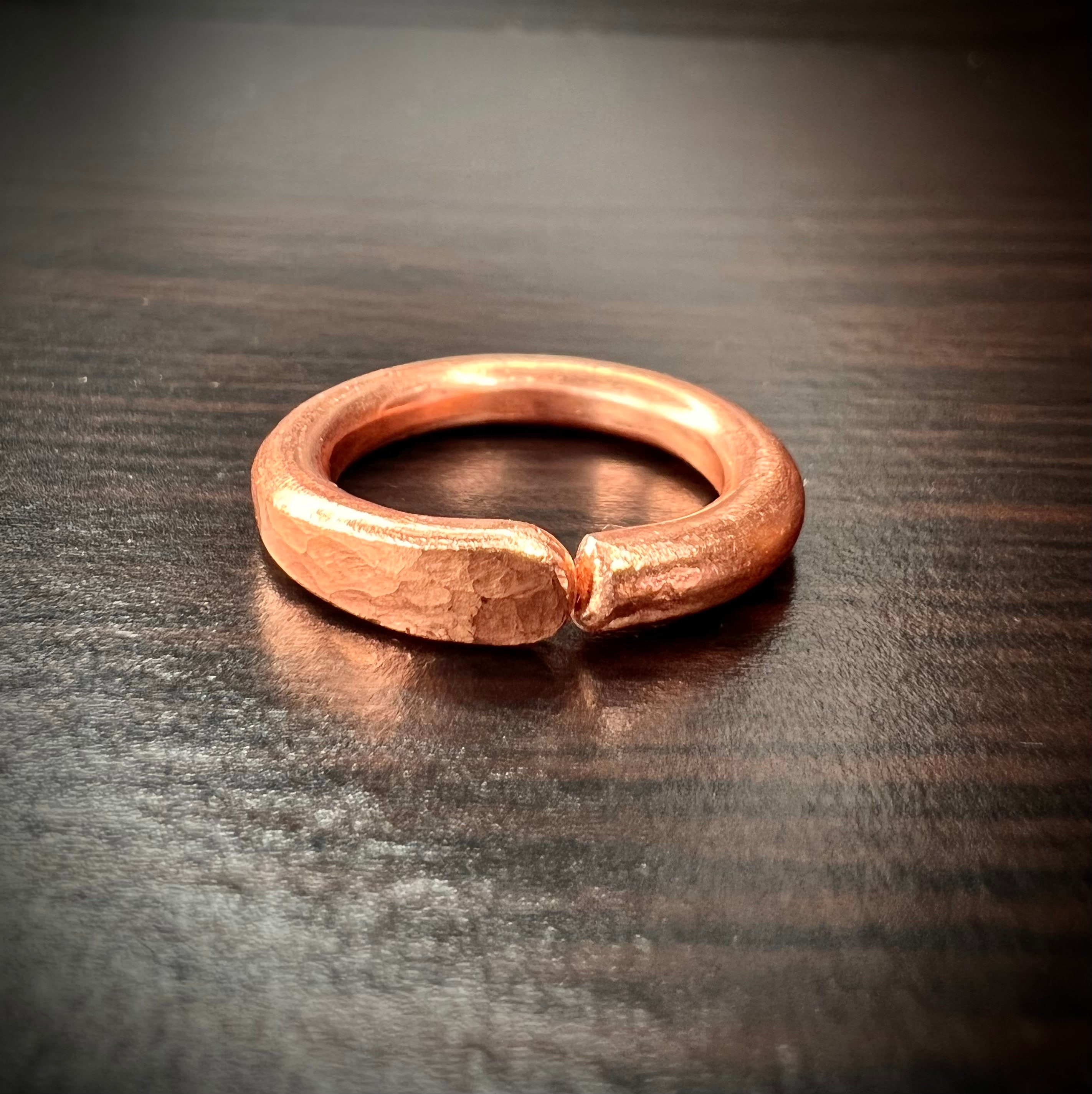 Pure Thick Copper Band Copper Textured Ring Arthritis Ring - Etsy