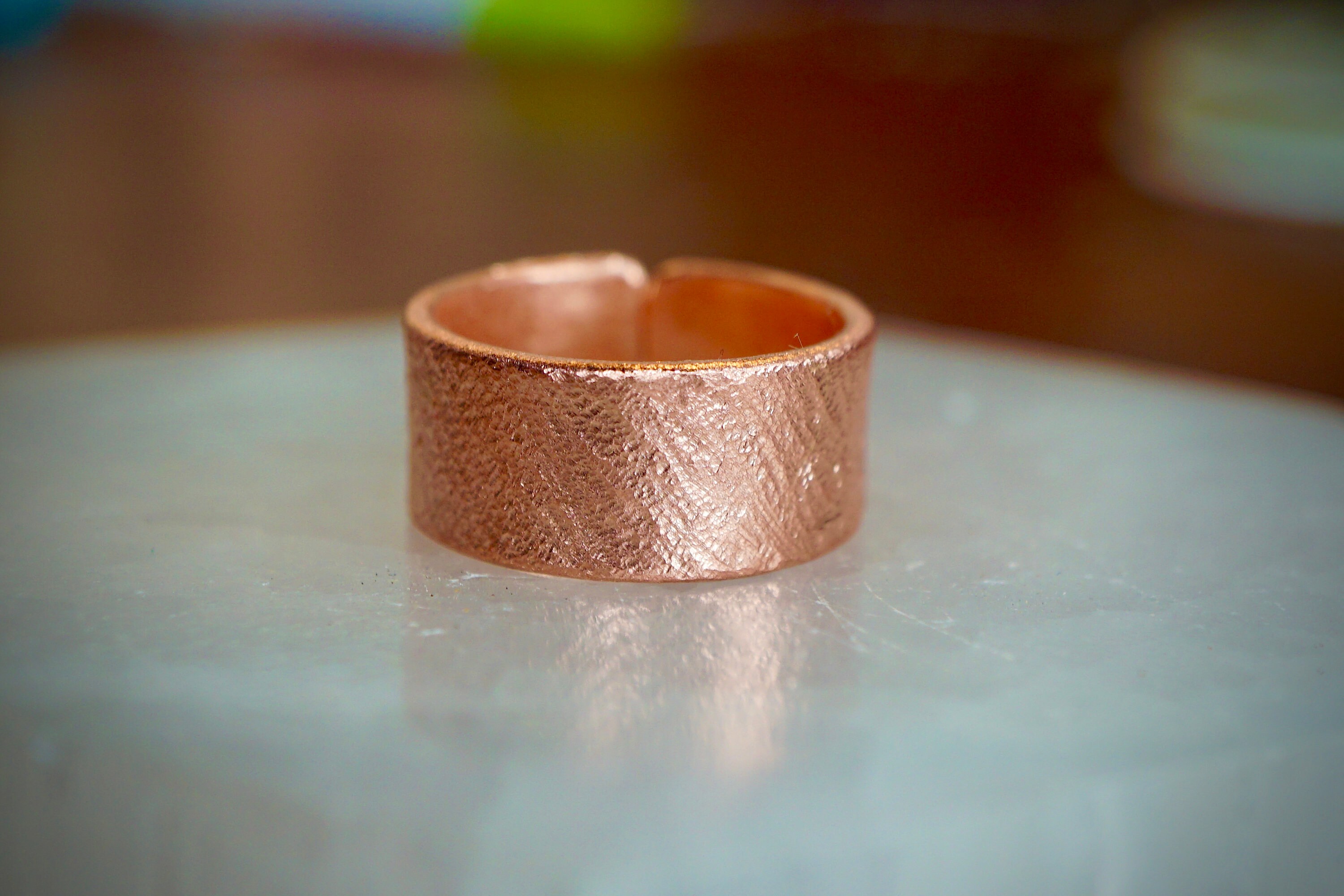 Textured Rings Copper Textured Rings Pure Copper Ring - Etsy