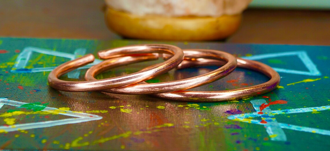 Thick XL Heavy Copper Bangle Pure Thick Copper Bracelet - Etsy