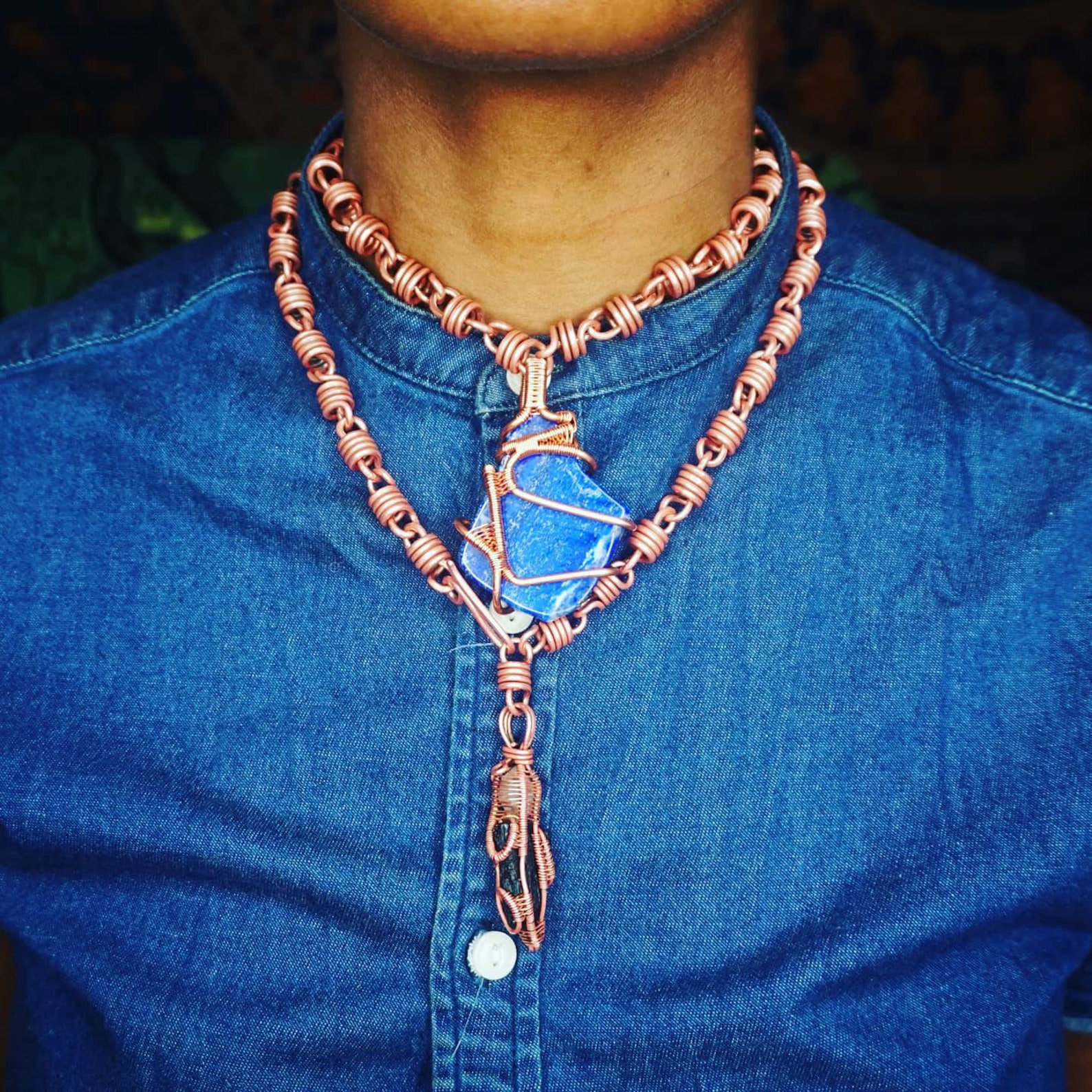 Copper Link Chain Necklace necklace Only Pure Copper Choker Arthritis ...