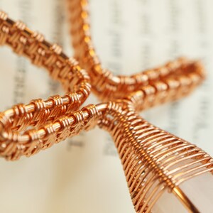 Rose Quartz Ankh Copper Wire Wrap Pendant Necklace - Etsy