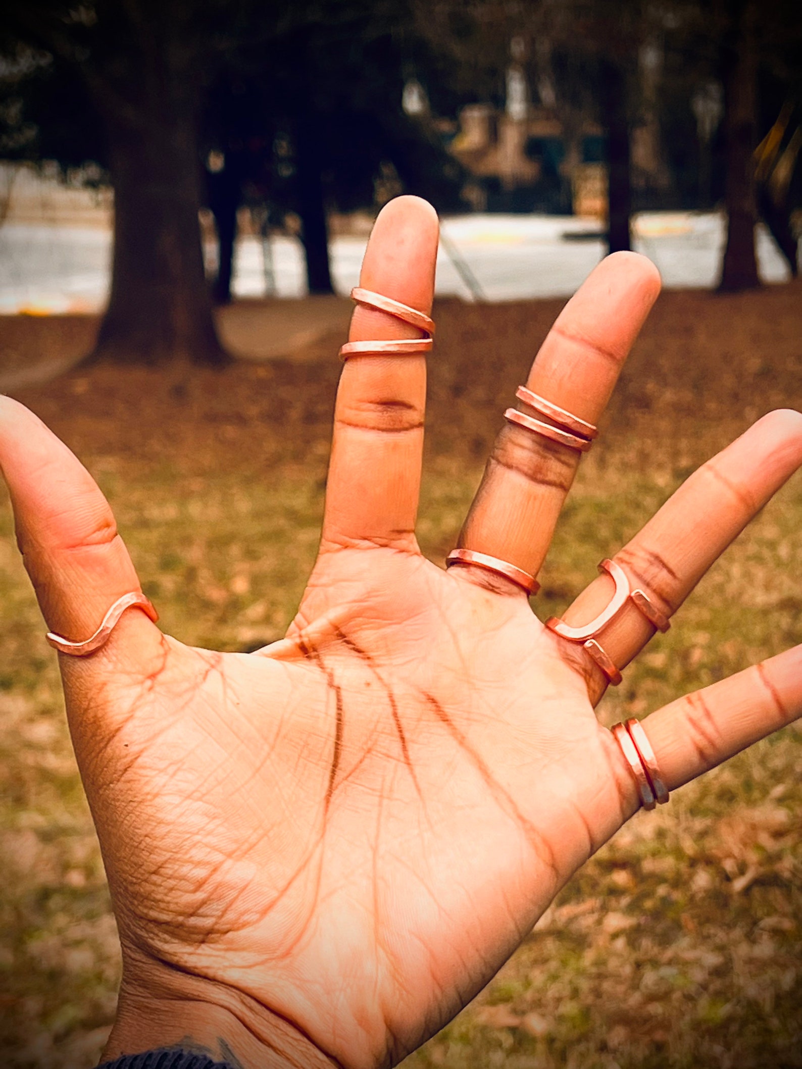 Textured Copper Band Rings Pure Copper Rings Arthritis - Etsy