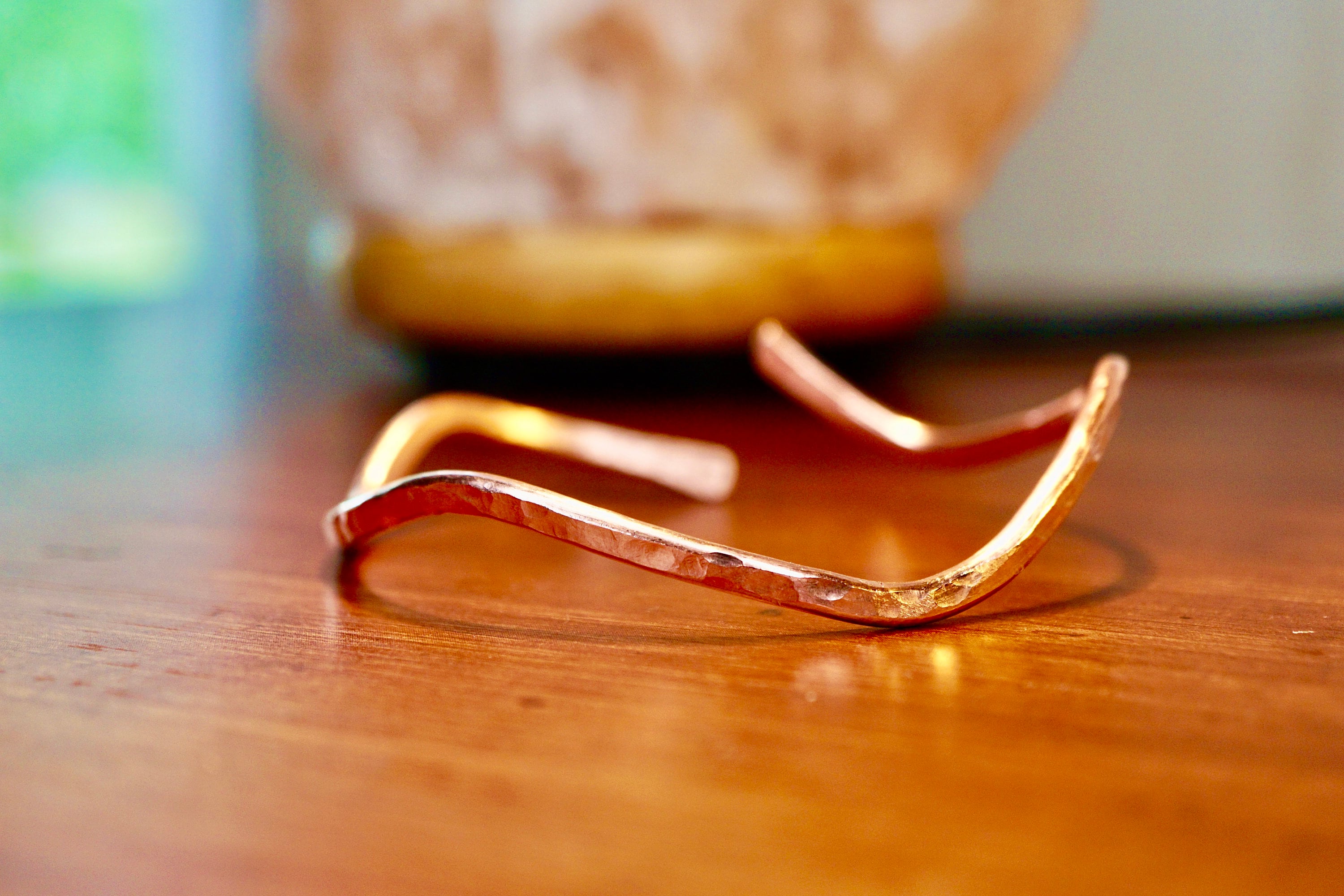 Thick Wave Copper Bangle Bracelet Arm Cuff | Etsy
