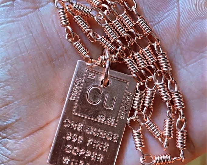 Copper Element One Ounce Copper Necklace | Pure Copper Pendant Necklace ...