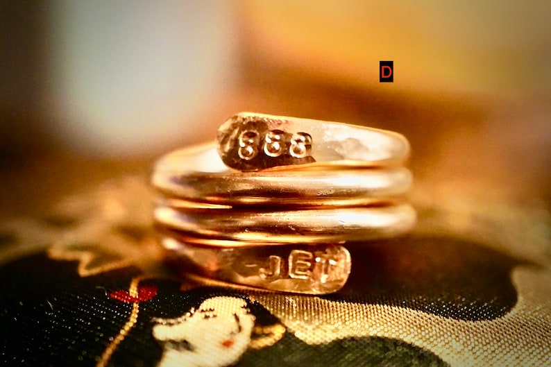 Personalized Copper Stamp Rings | Custom Engraved Rings | Pure Copper ...