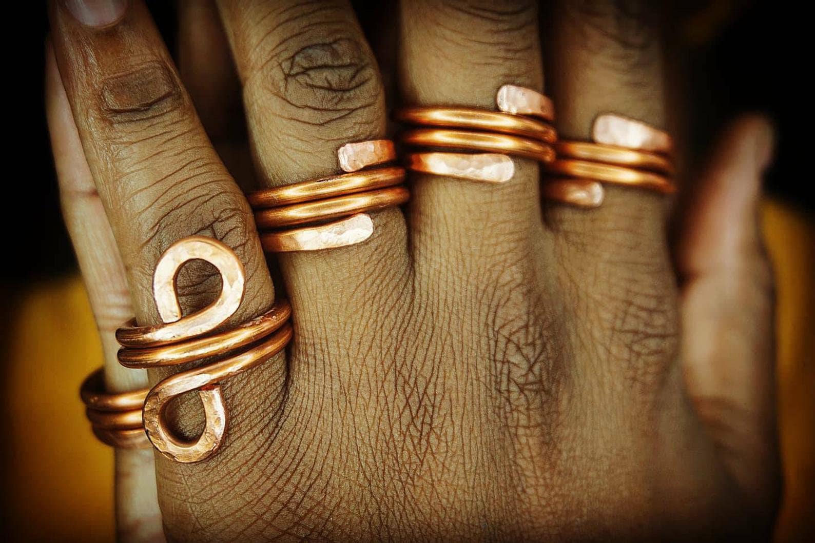 Wholesale Bulk Copper Band Rings 35 | Etsy
