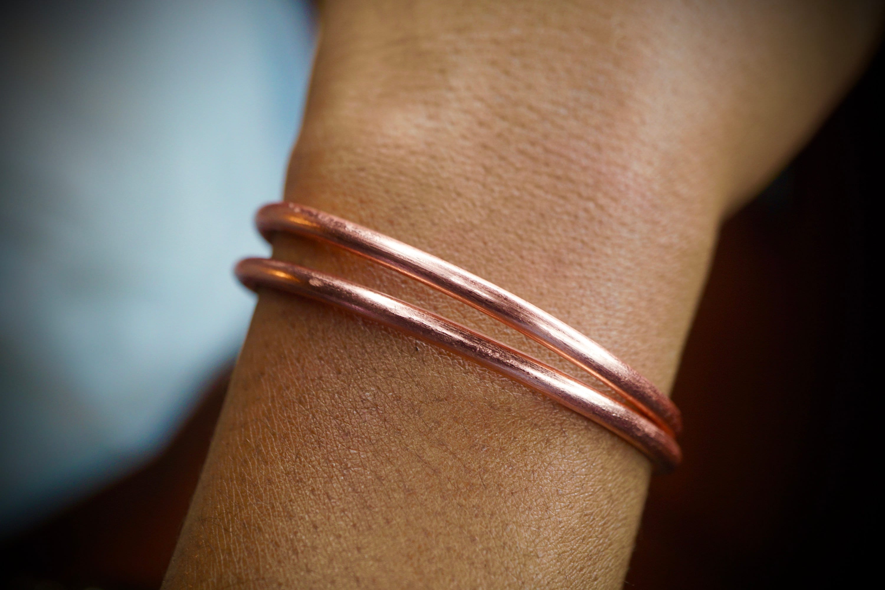 Thick Copper Bangle Pure Copper Bracelet Arthritis Cuff - Etsy