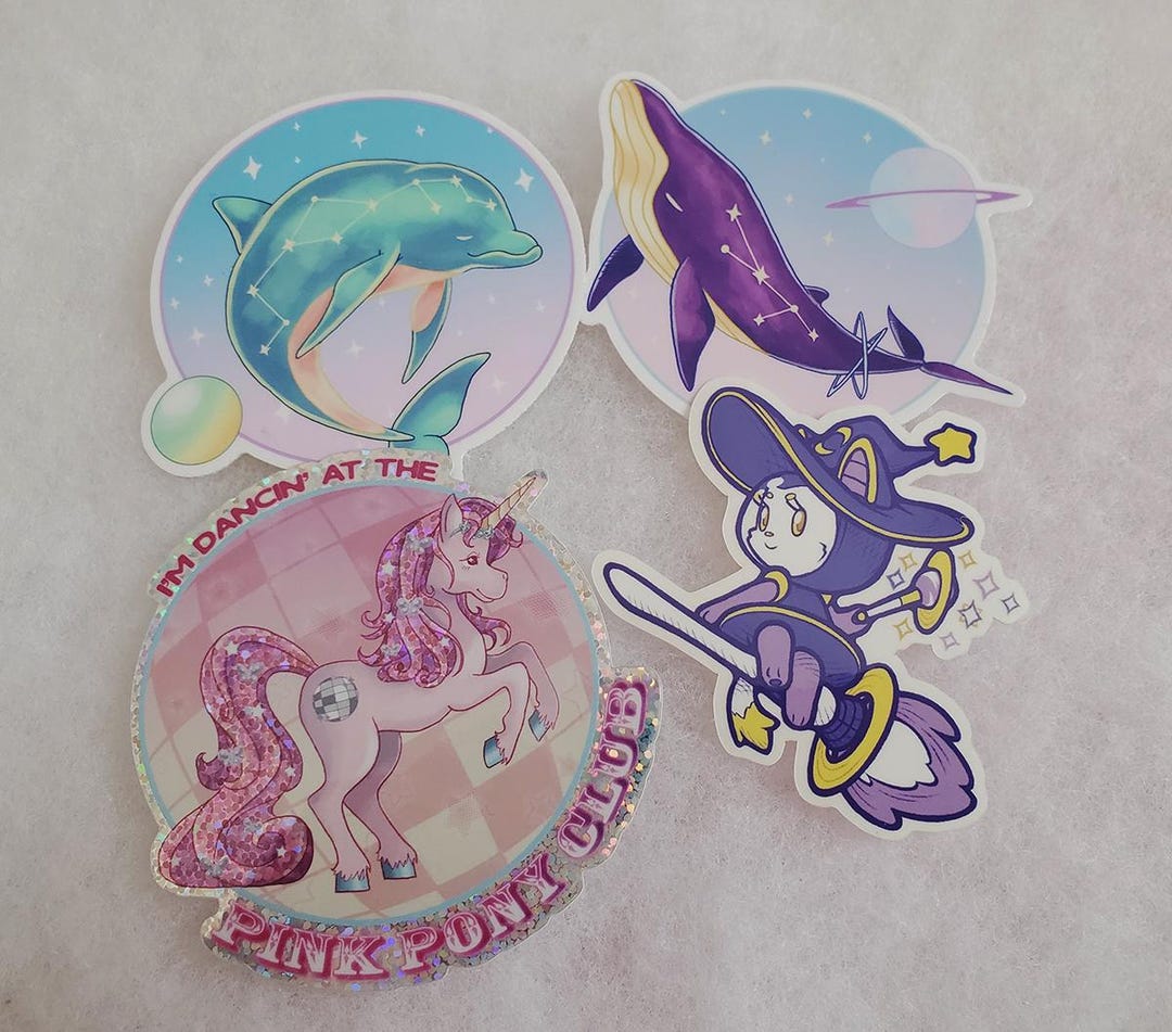 Dolphin, Whale, Pony, Cat Vinyl Die-cut Sticker - Pick Your Own - Etsy