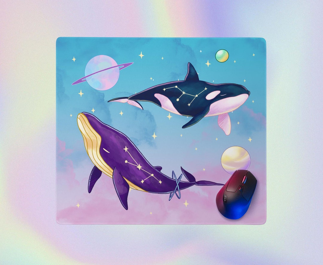 Galactic Whales Gaming Mouse Pad, Constellation Space Whale, Orca and ...