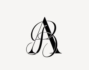 Gold Wedding Monogram Logo Digital Download, Monogram Design, SVG ...