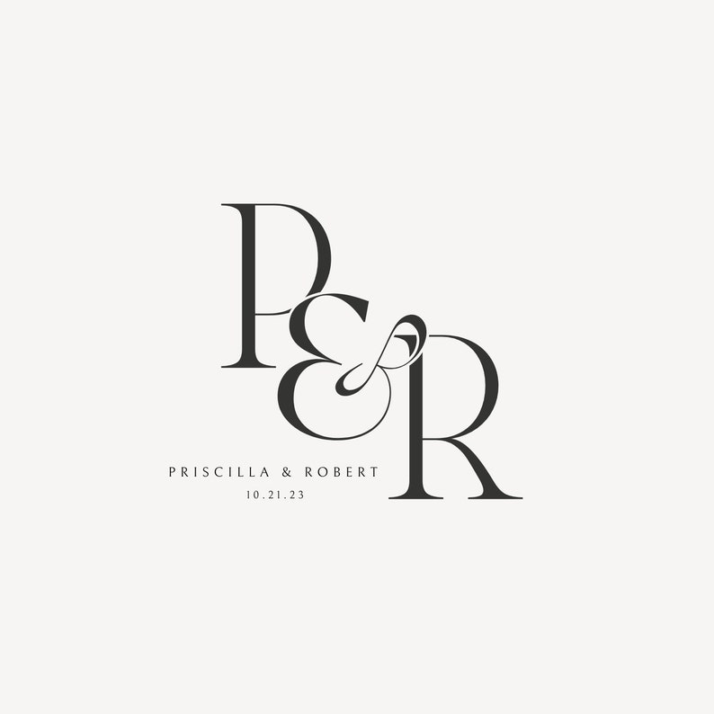 Monogram Wedding Logo Design, Couple Initial Logo, Wedding Monogram ...