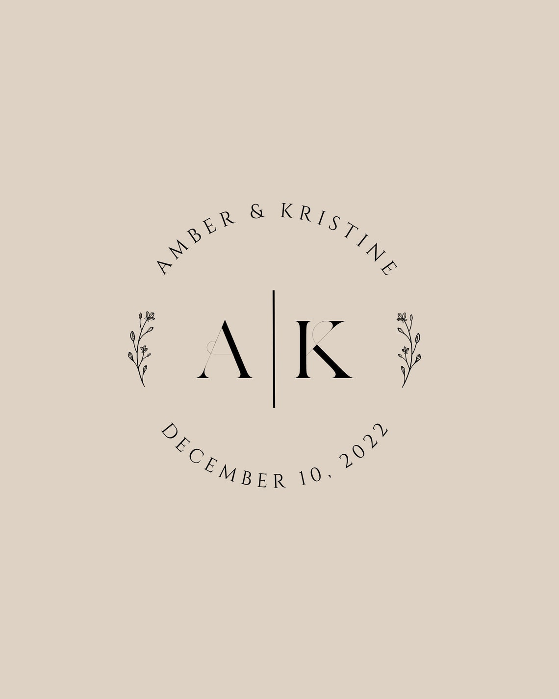 WEDDING LOGO CIRCLE Monogram Design Digital Download Svg_custom Circle ...