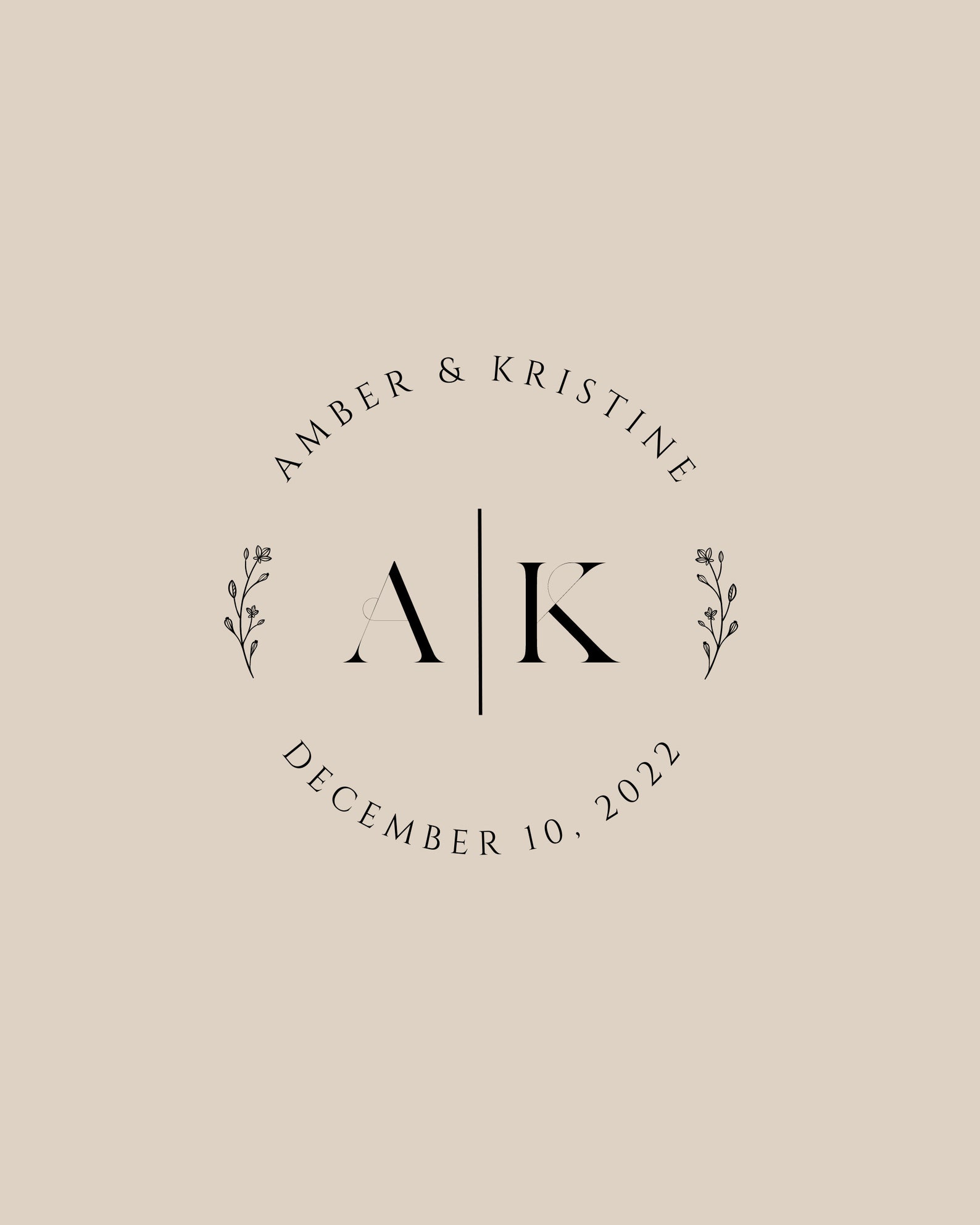 WEDDING LOGO CIRCLE Monogram Design Digital Download Svg_custom Circle ...