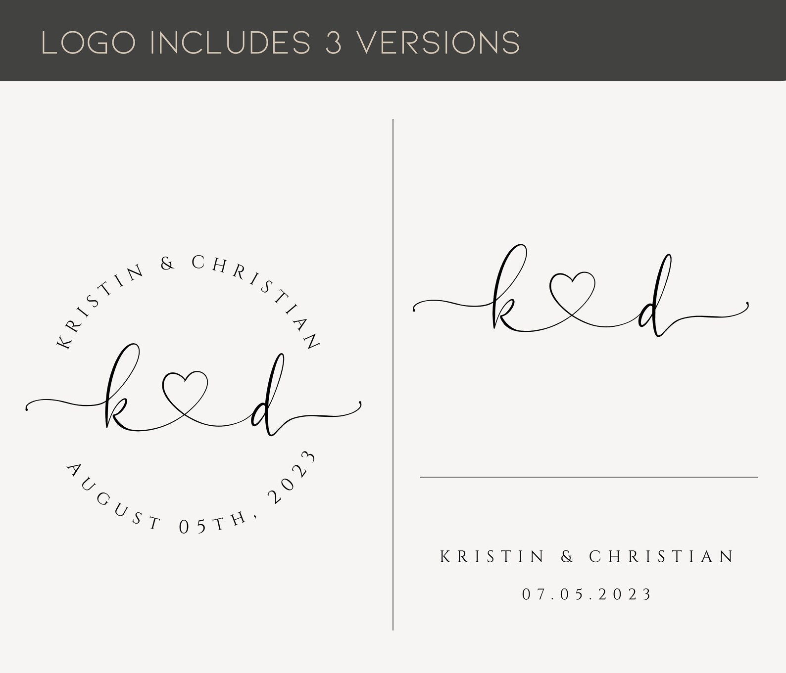 Wedding LOGO , Monogram Logo , Custom Logo Design DIGITAL Download ...