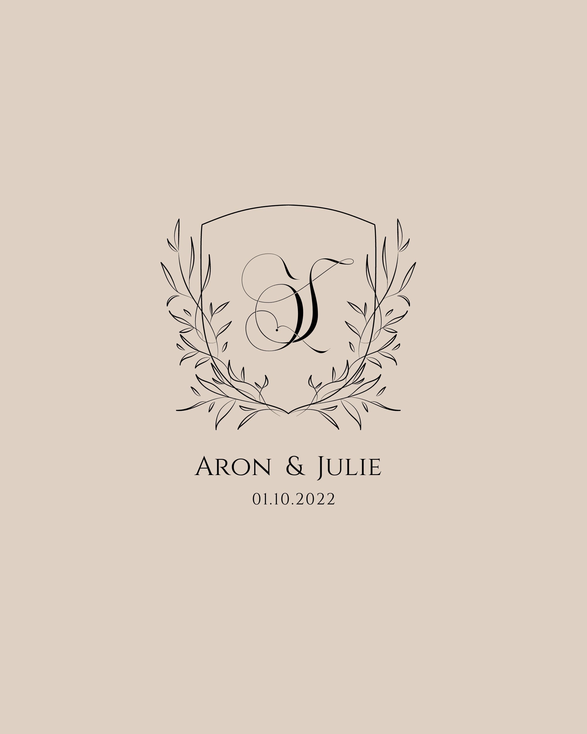 WEDDING CREST MONOGRAM Vintage Wedding Crest Monogram Logo Svg Custom ...