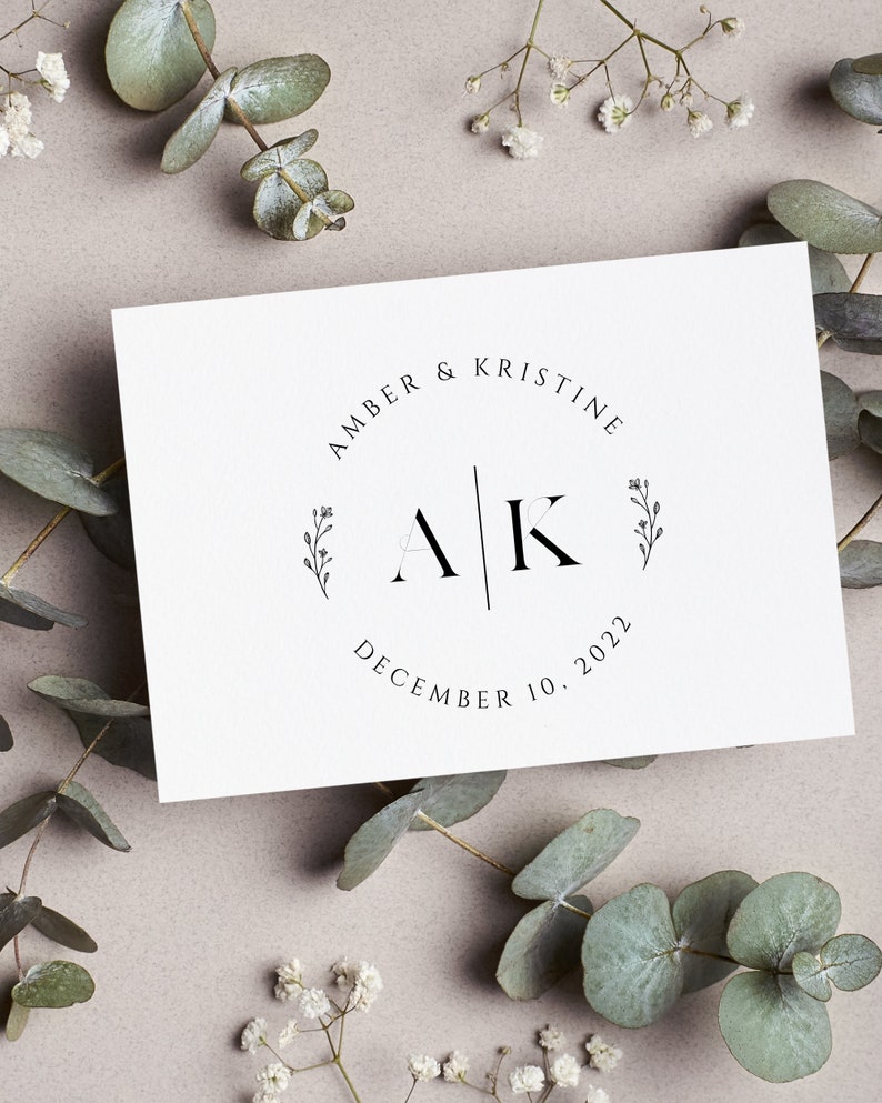 WEDDING LOGO CIRCLE Monogram Design Digital Download Svg_custom Circle ...