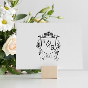 WEDDING Monogram LOGO, Crest MONOGRAM Svg , Wedding Crest Logo Design ...