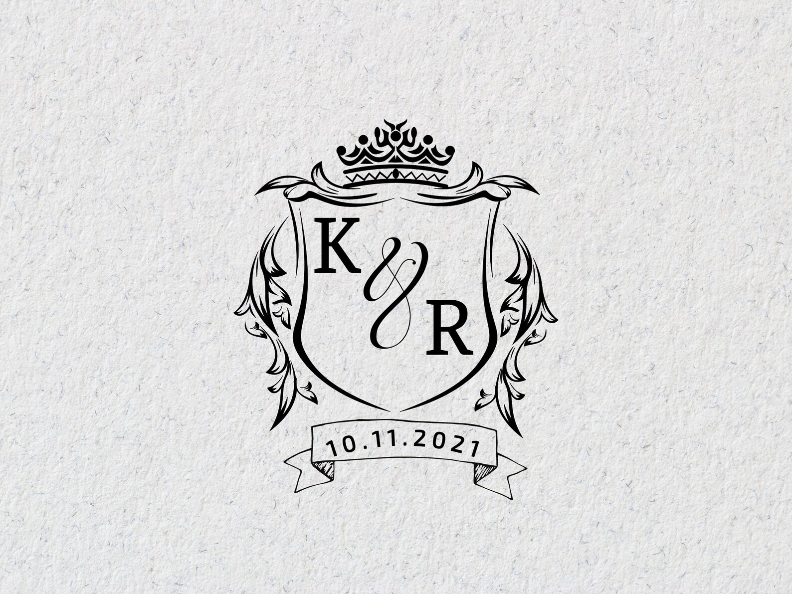 WEDDING Monogram LOGO Crest MONOGRAM Svg Wedding Crest Logo - Etsy