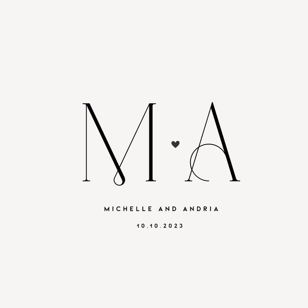 Modern Monogram - Etsy
