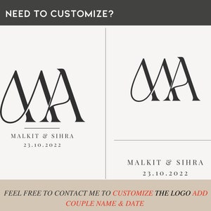MA AM WEDDING Logo Monogram - Etsy