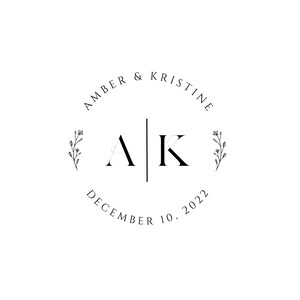 WEDDING LOGO CIRCLE Monogram Design Digital Download Svg_custom Circle ...