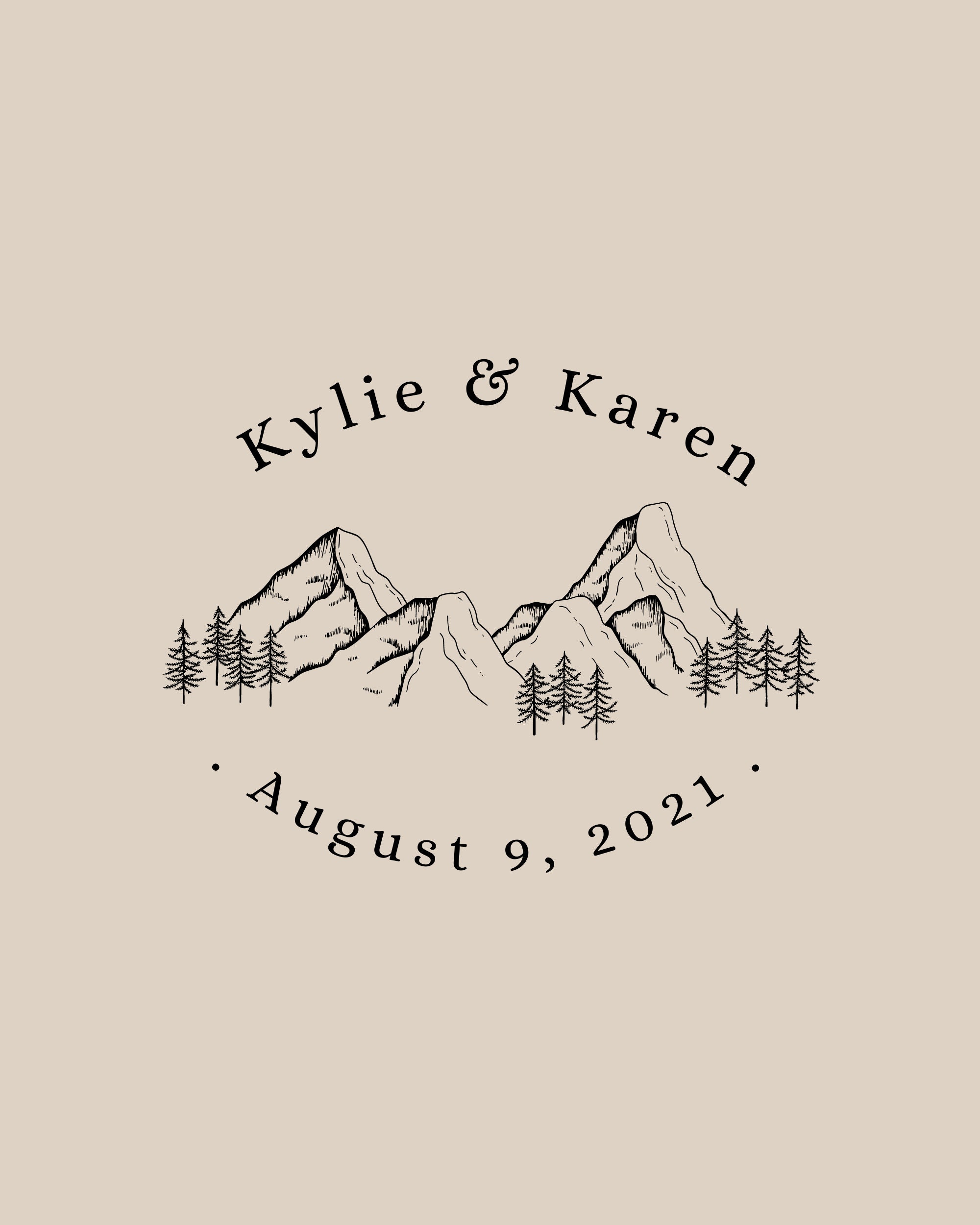 MOUNTAIN LOGO, Custom Wedding LOGO Svg - Etsy