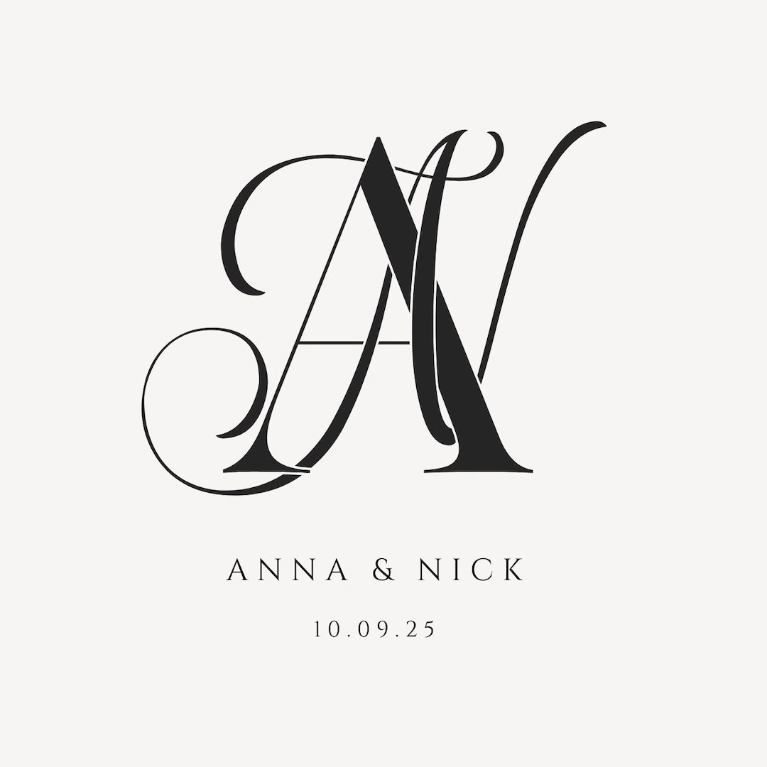 An or Na WEDDING LOGO MONOGRAM - Etsy
