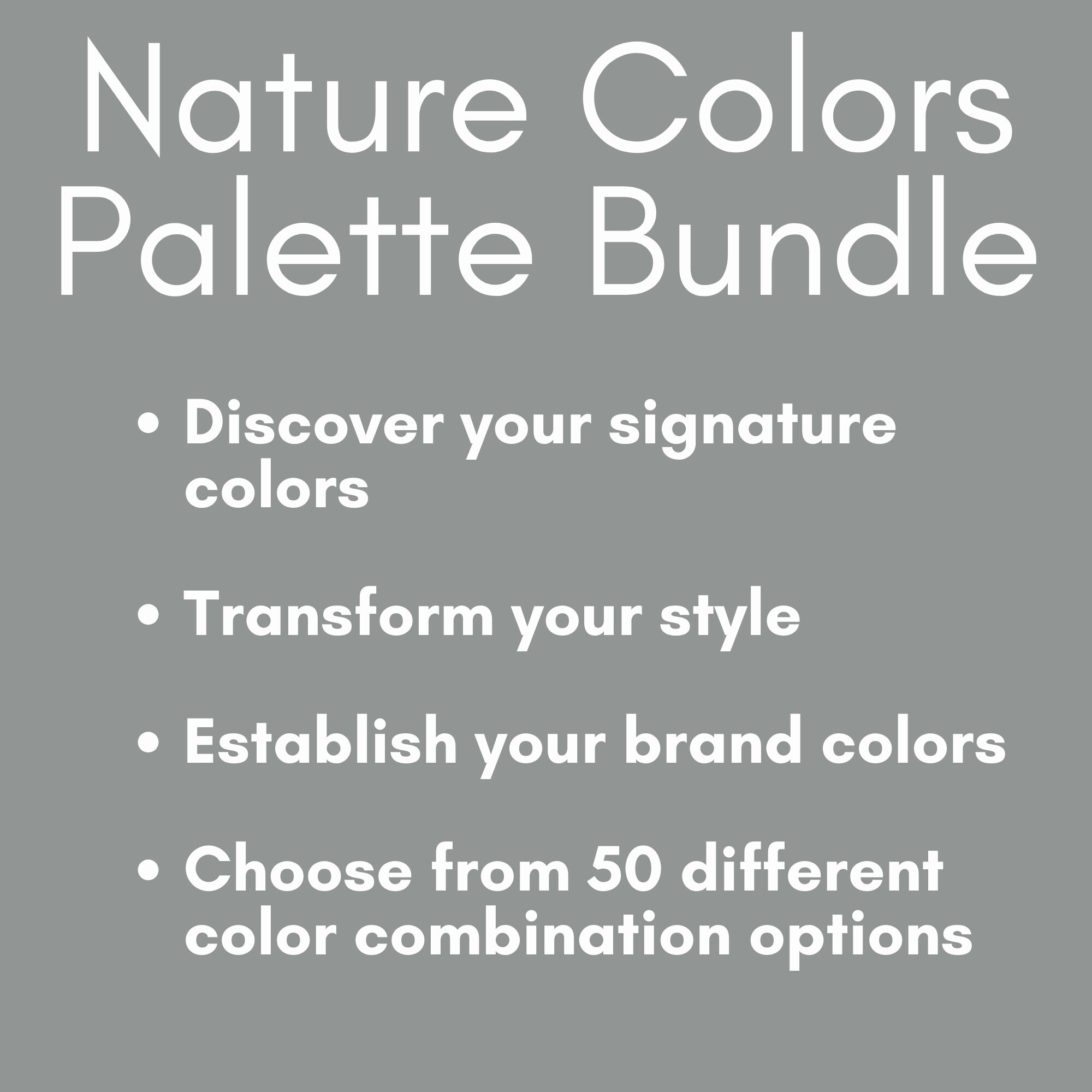 Nature's Rainbow: 50 Inspirational Color Swatches, Nature Color Palette ...