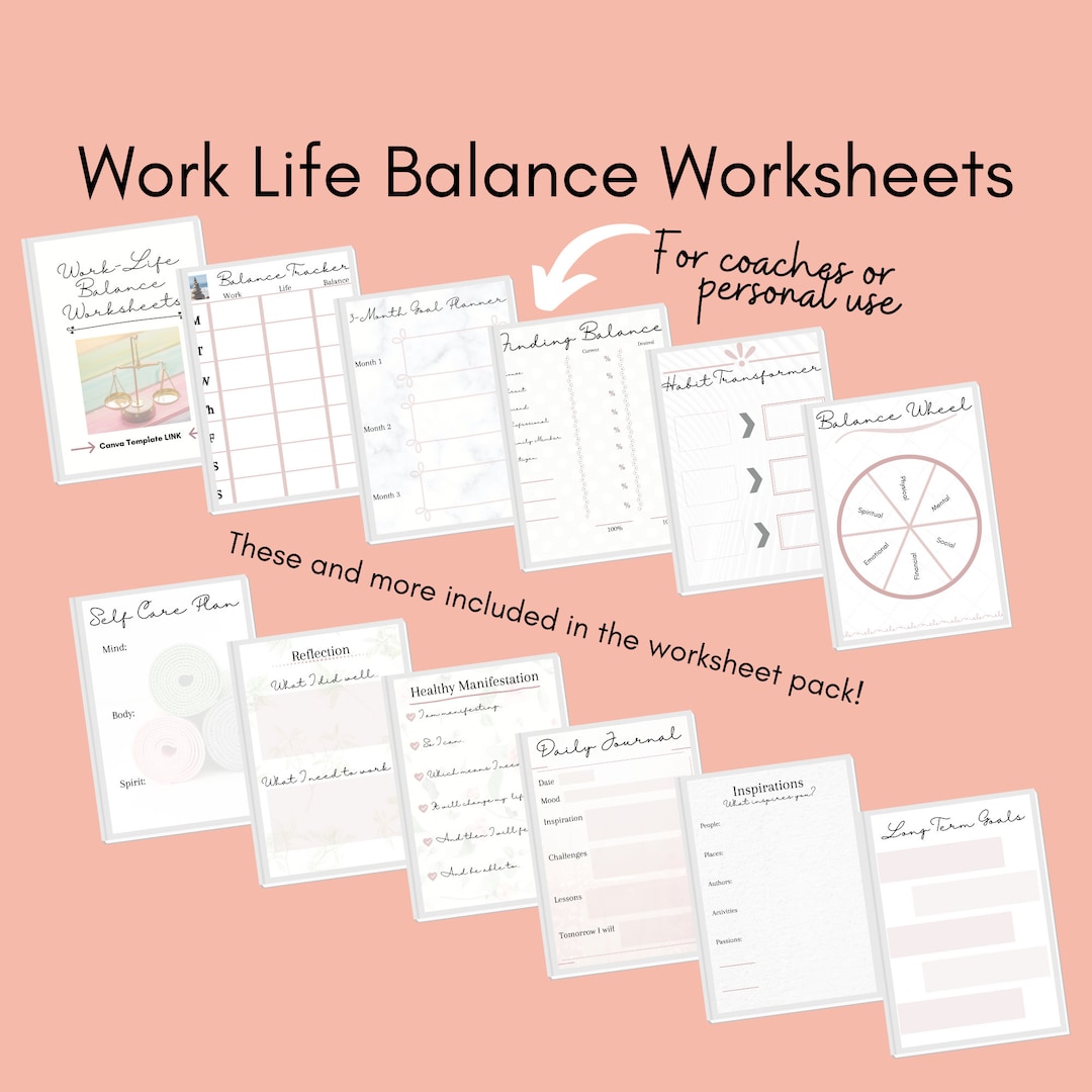 Work Home Planner Printable, Work Life Balance, Digital Work Planner ...