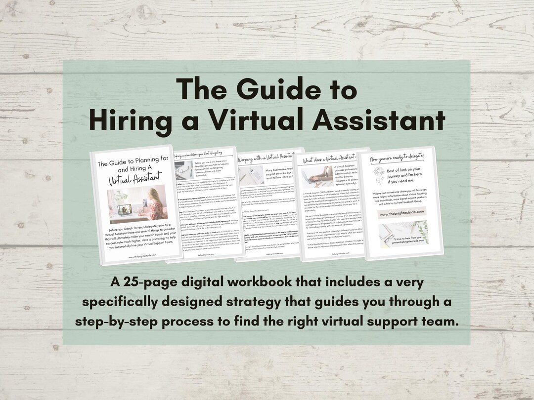 The Guide to Planning for and Hiring a Virtual Assistant, Virtual ...