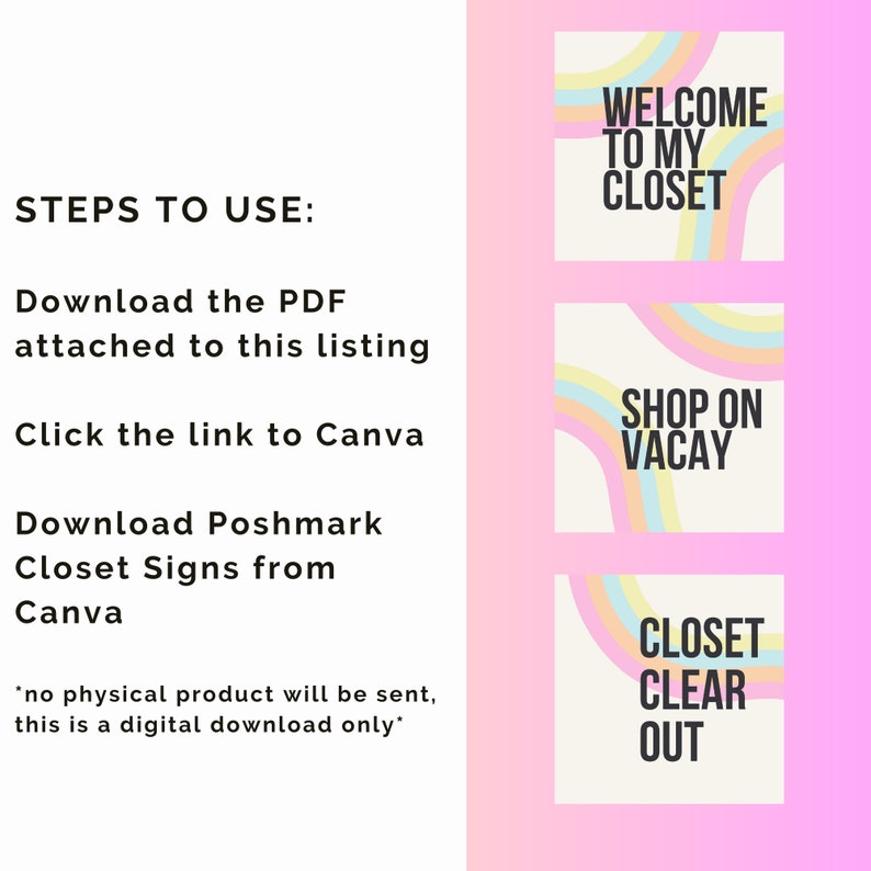 Poshmark Closet Signs, Poshmark Sellers, Poshmark, Poshmark Sales ...